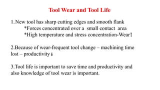 Tool Wear and Thermal Aspects of machining | PPTX