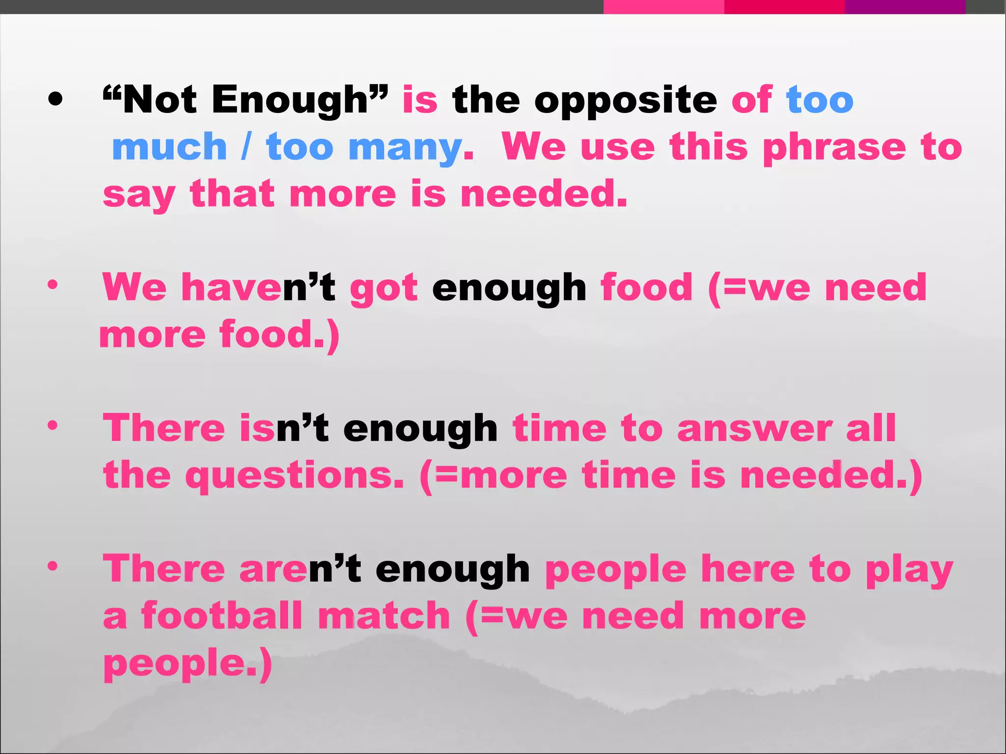 Too much. too many, not enough iiº ppt | PPT