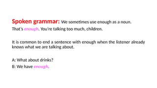 Too much and too many, presentation about grammar | PPTX