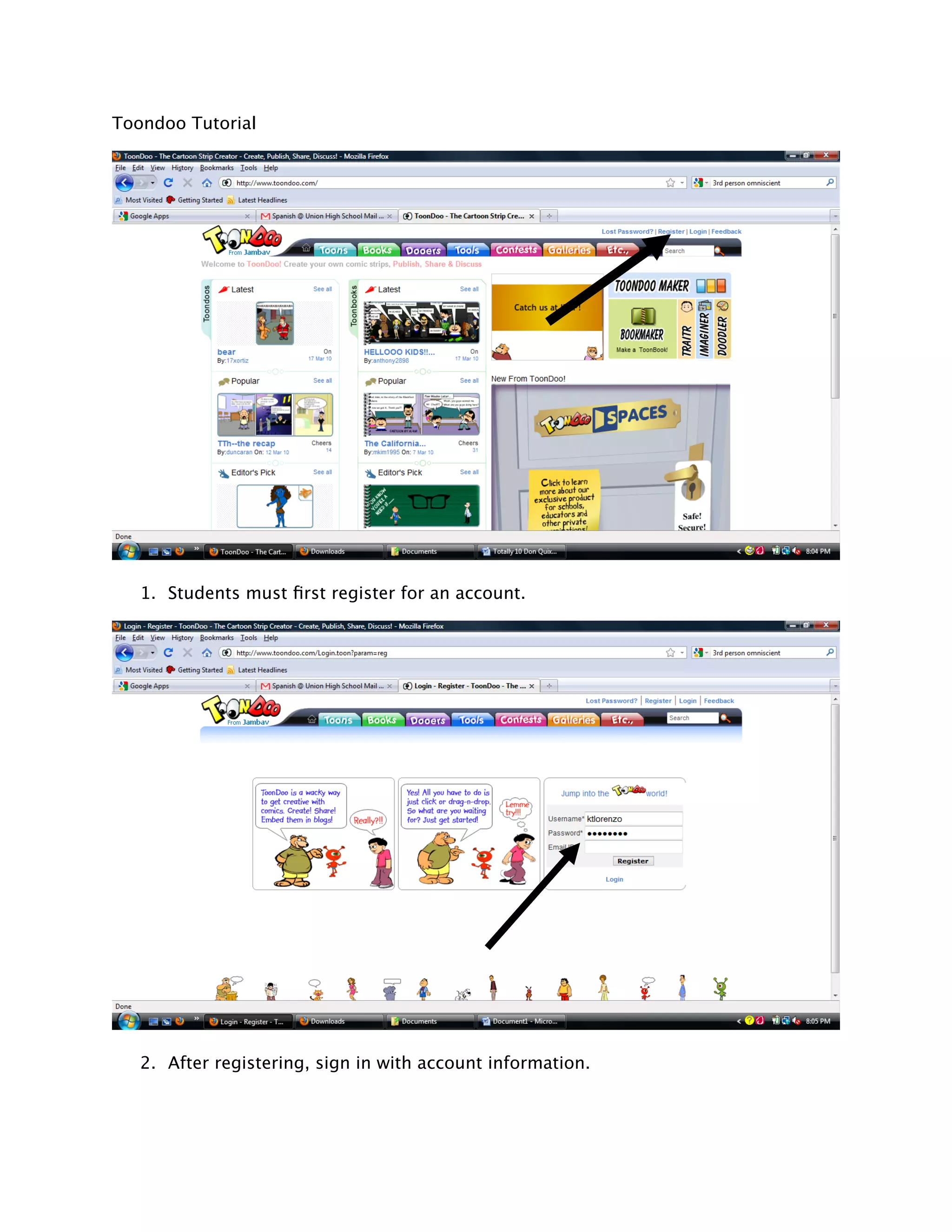 Toondoo tutorial | PDF