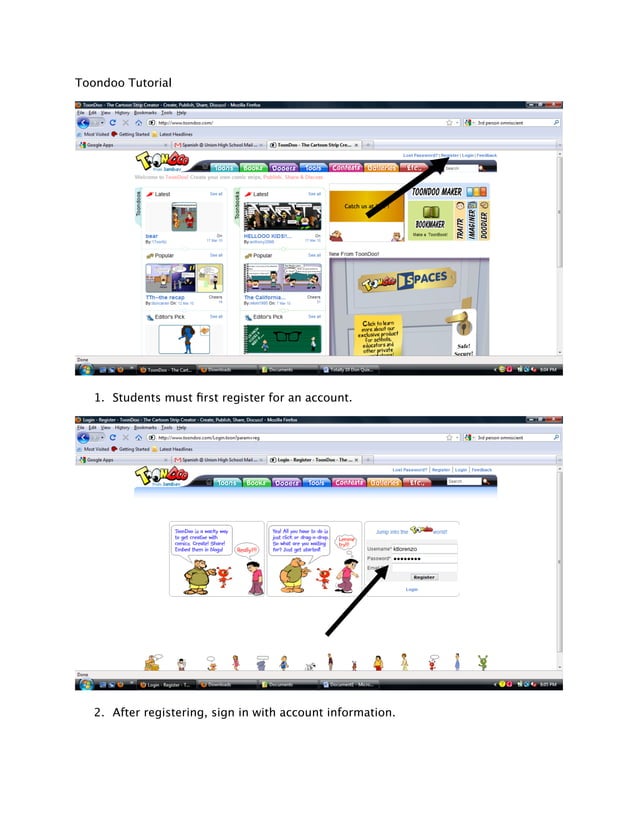 Toondoo tutorial | PDF