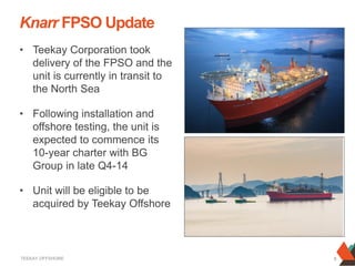 Teekay Offshore Second Quarter 2014 Earnings Presentation | PDF | Business Accounting & Finance ...