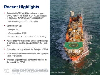 Teekay Offshore Partners Q4-2017 Earnings Presentation | PPT