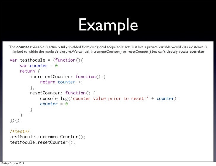 Example The Counter Variable Is