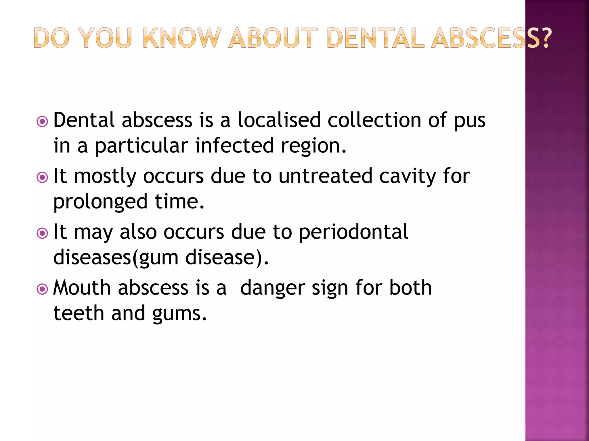 Tooth abscess | PPTX