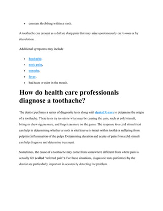 Toothache | PDF