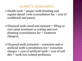 Tooth an important but neglected part of the | PPT