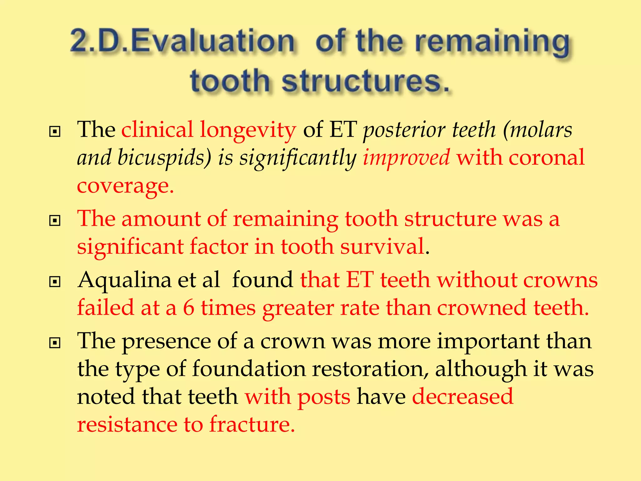 Tooth assessment for crowning | PPTX