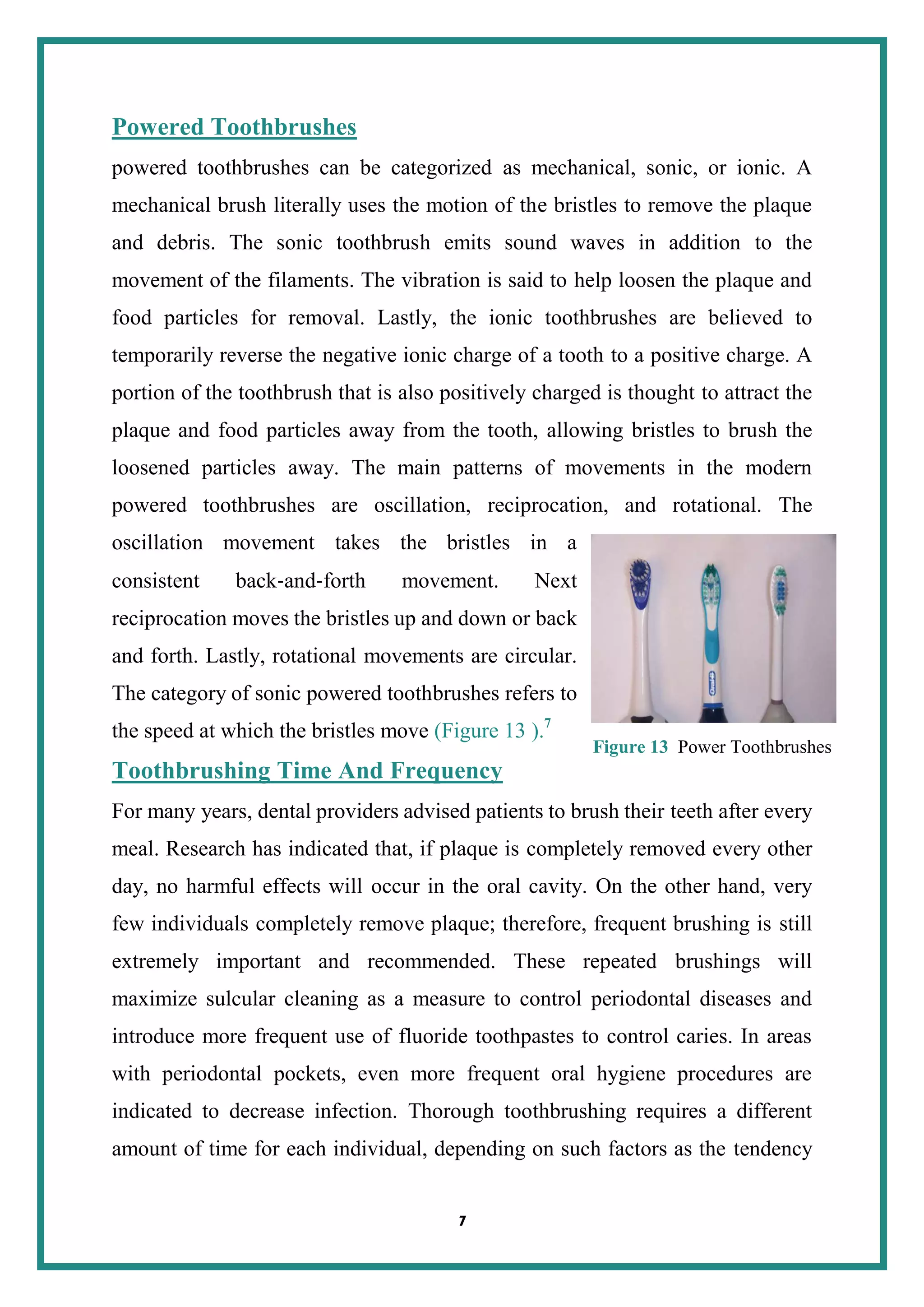 Toothbrushes and toothbrushes methods | PDF