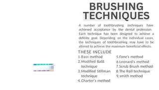 TOOTH BRUSHING TECHNIQUES useful for perio and phd as well | PPTX