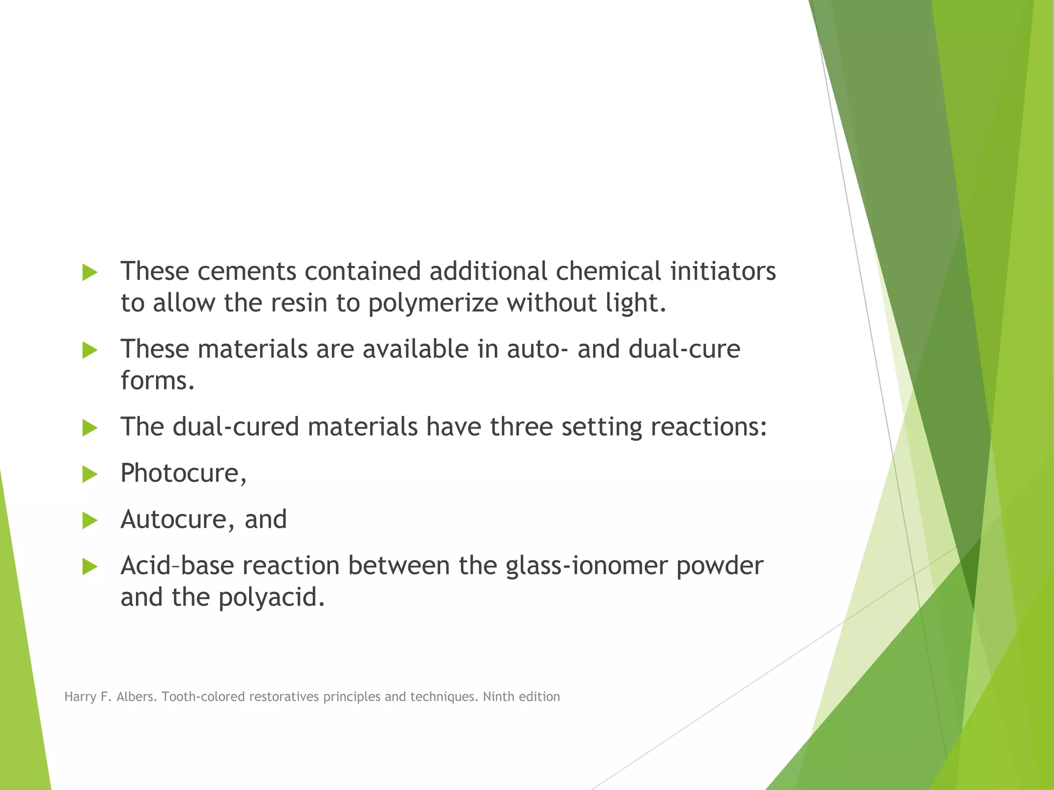 Tooth colored restorative materials | PPTX