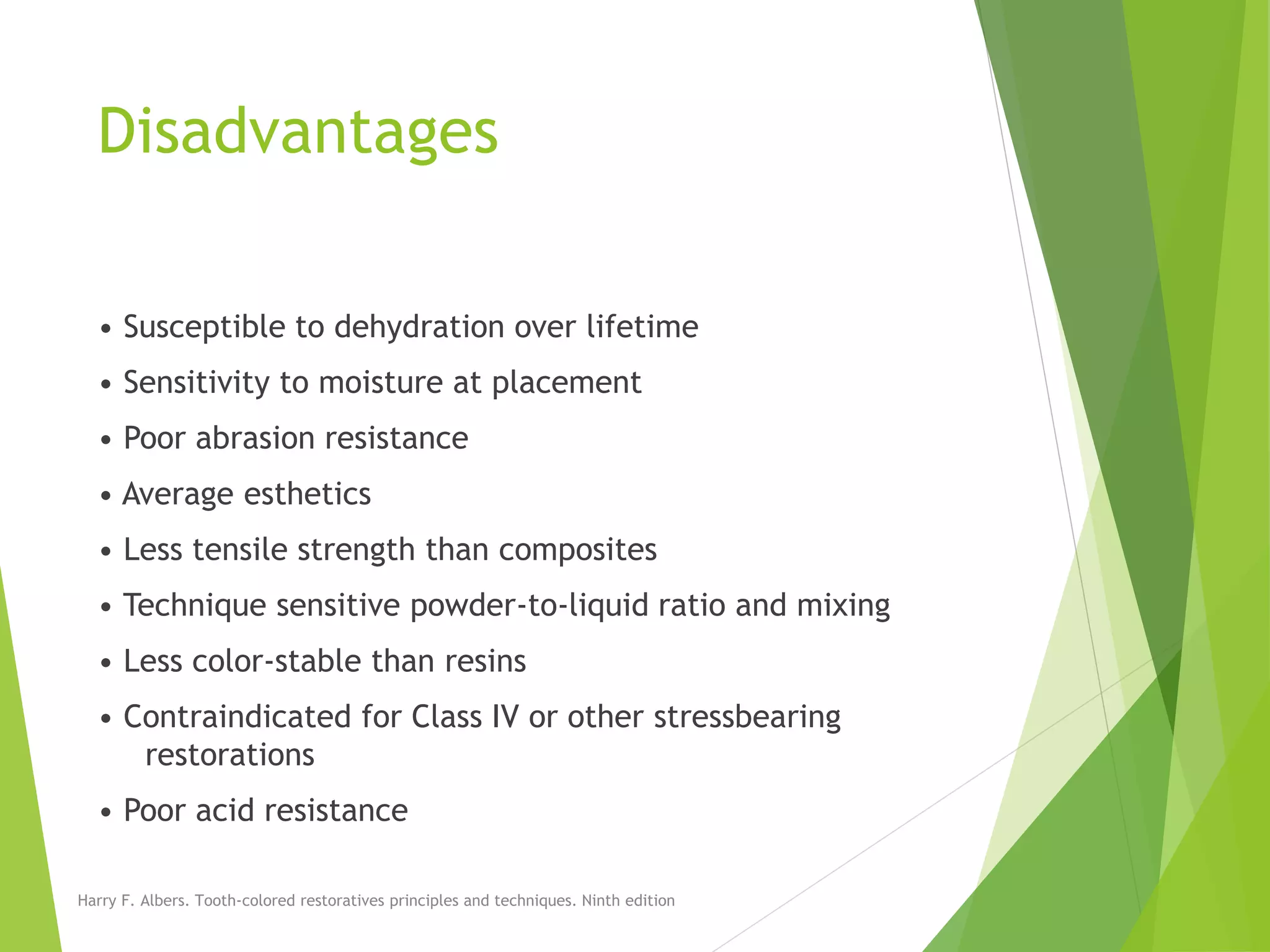 Tooth colored restorative materials | PPTX