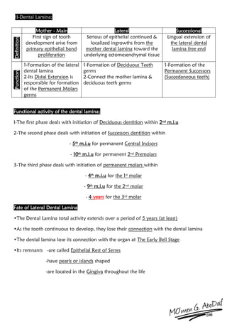 Tooth development | PDF