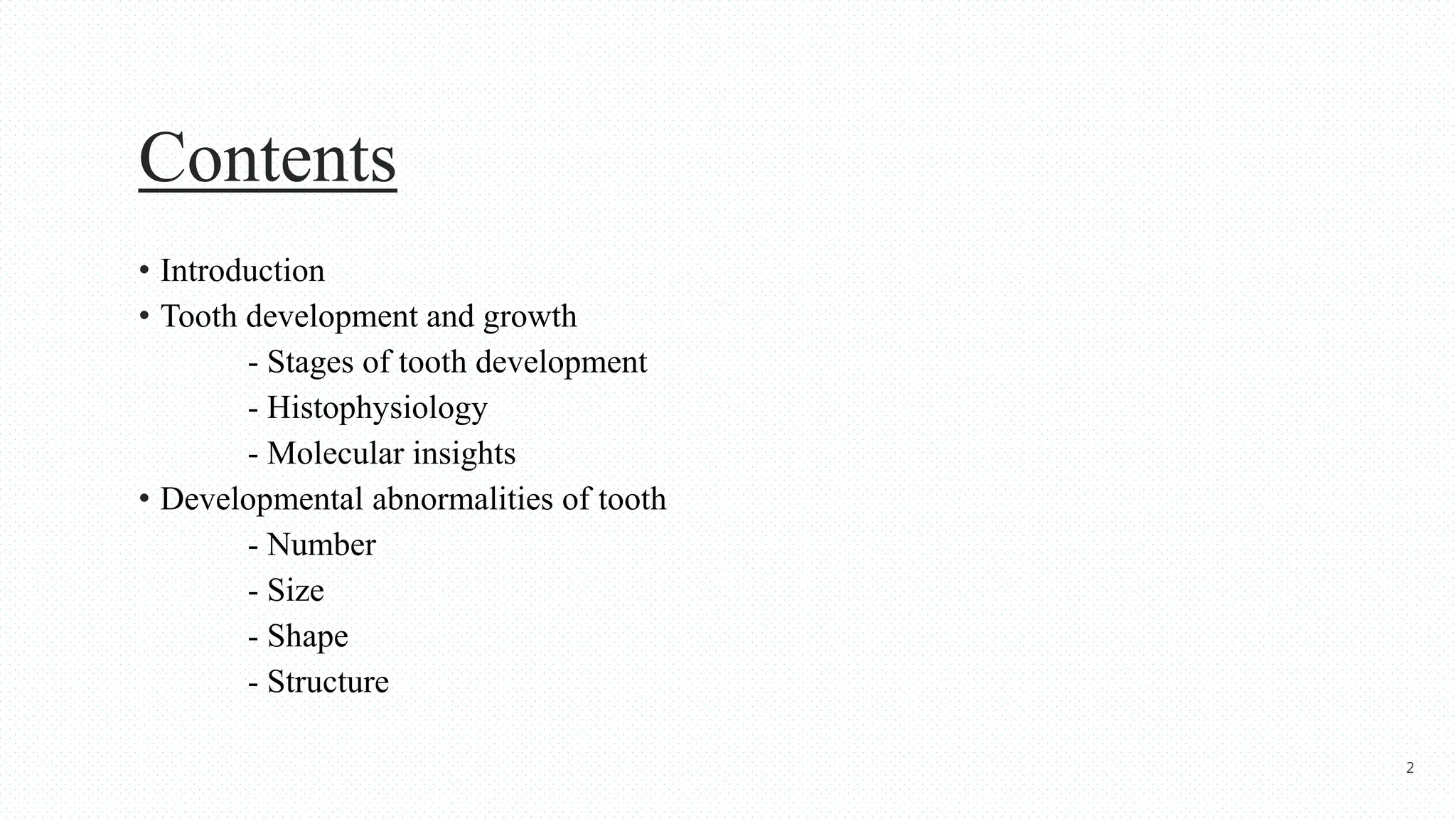 Tooth development and its abnormalities | PPTX