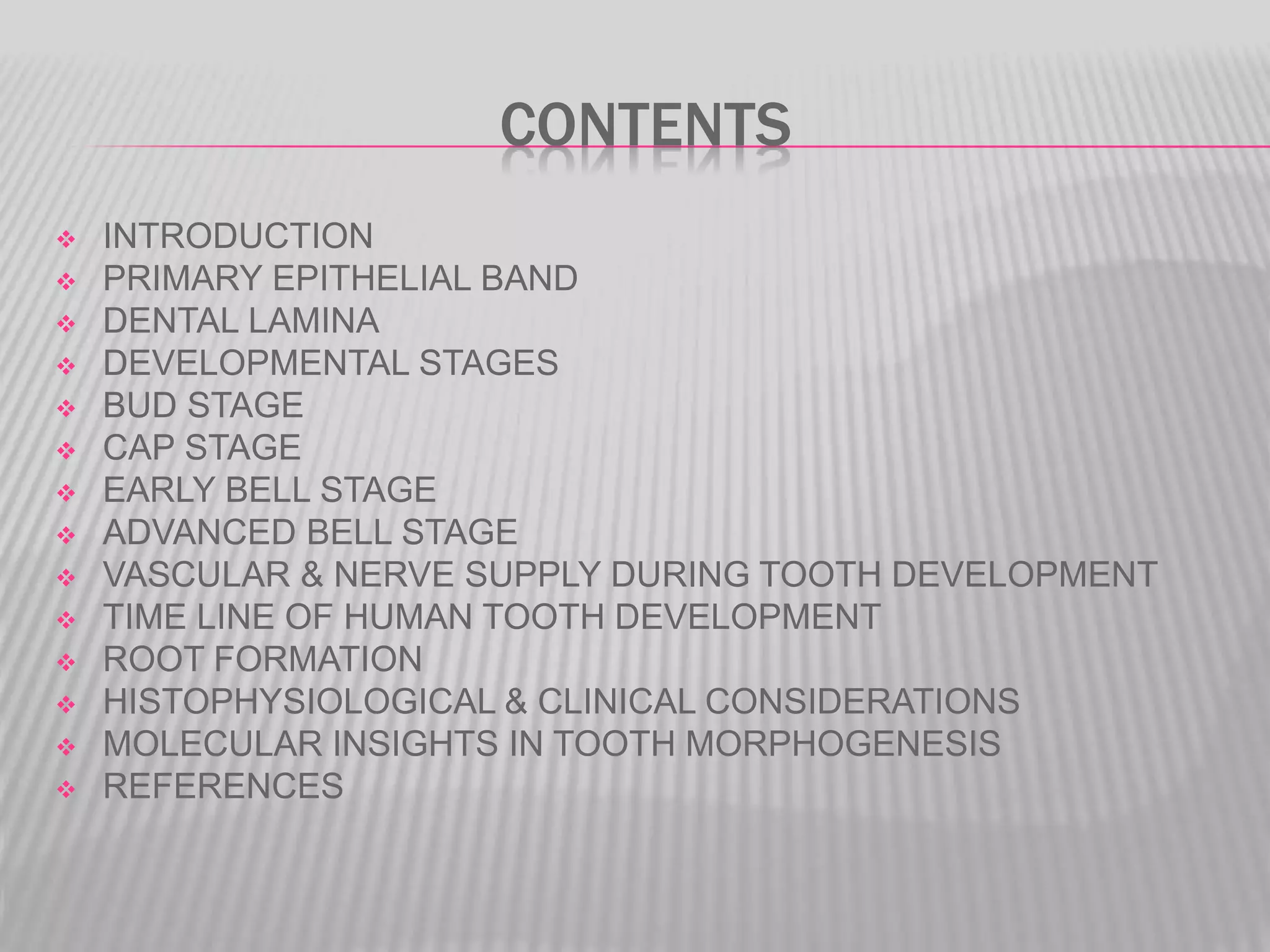 Tooth Development & Molecular aspect | PPTX