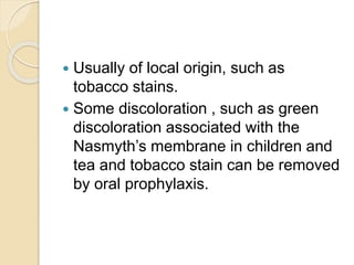 Tooth discoloration | PPTX