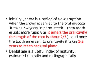 Tooth eruption | PPT