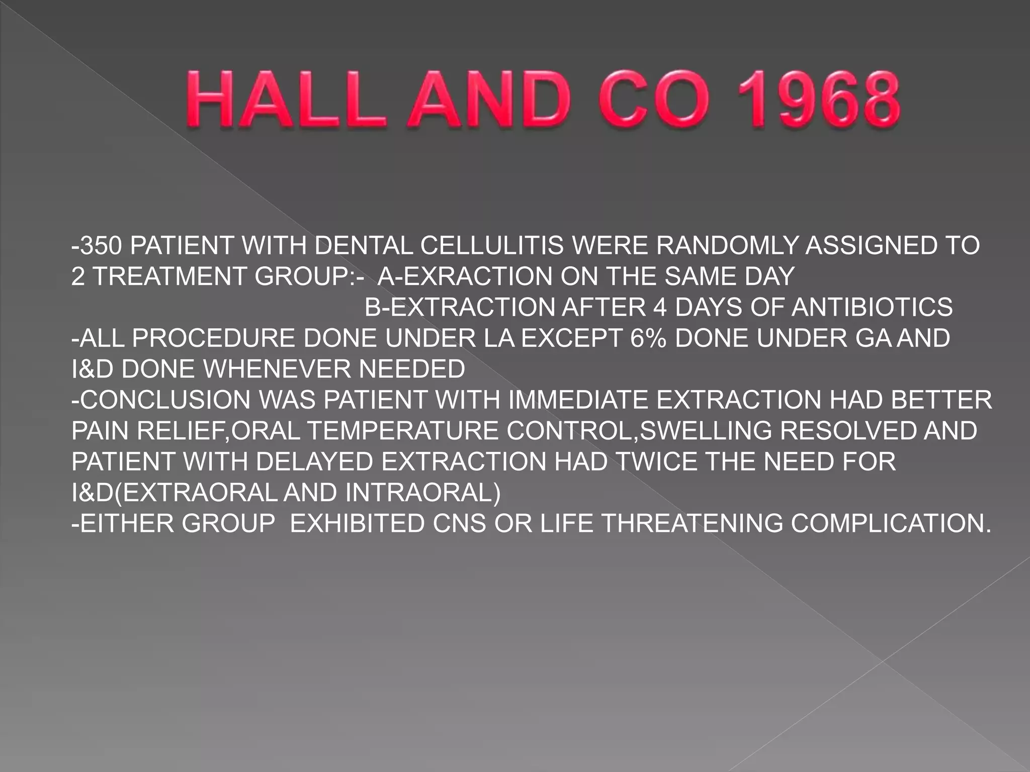Extraction of tooth during acute infection? | PPTX