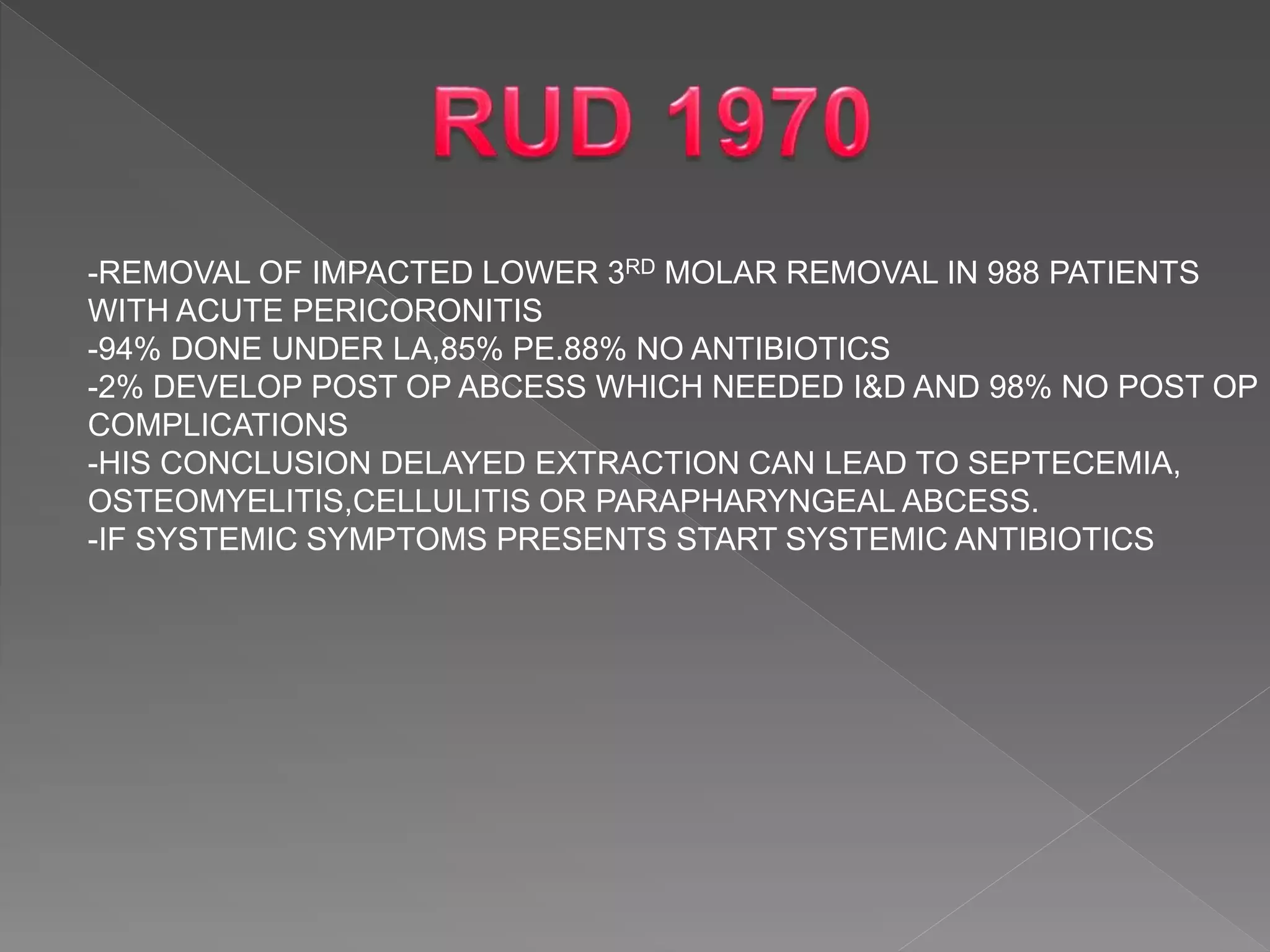 Extraction of tooth during acute infection? | PPTX