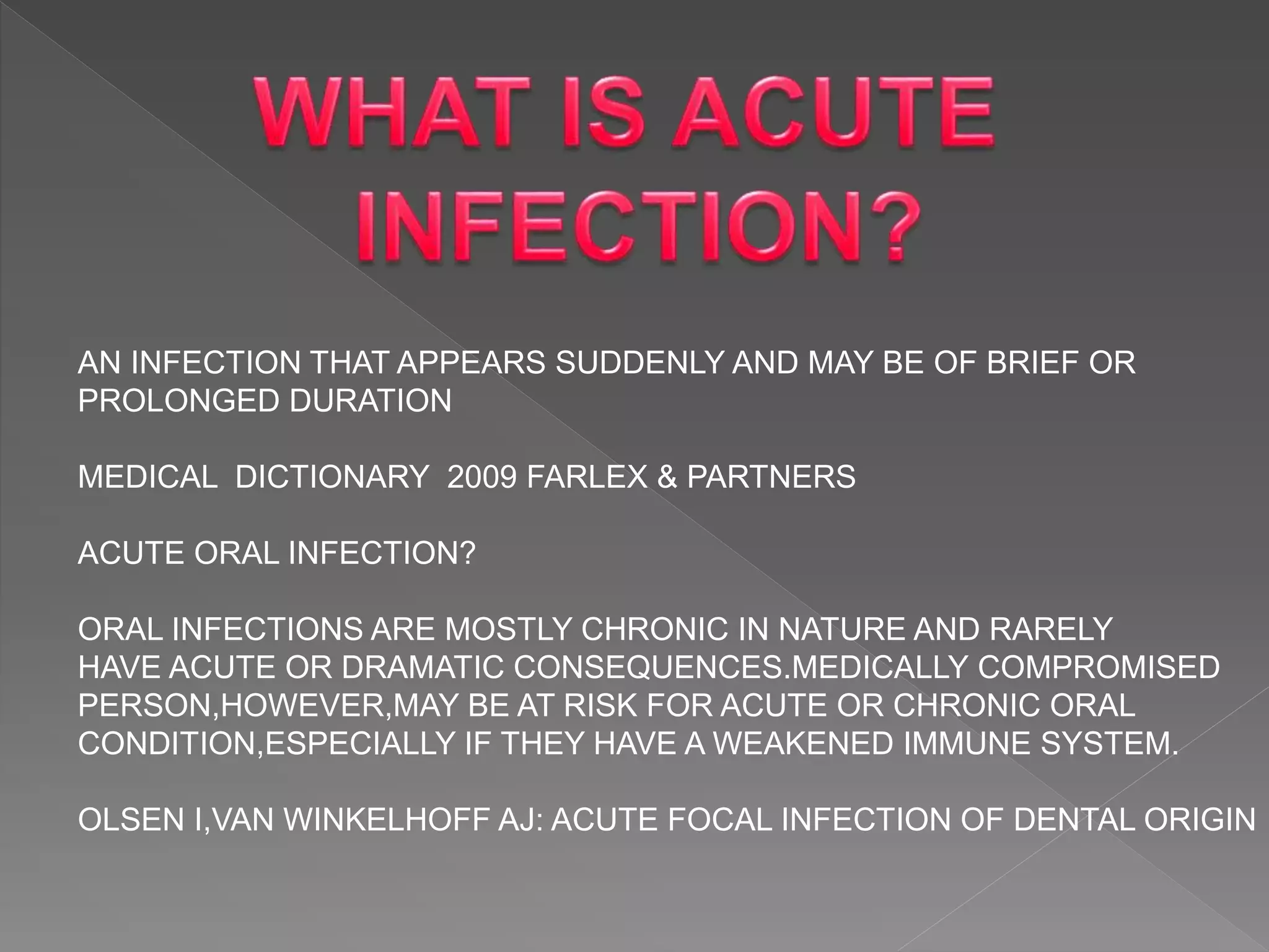 Extraction of tooth during acute infection? | PPTX