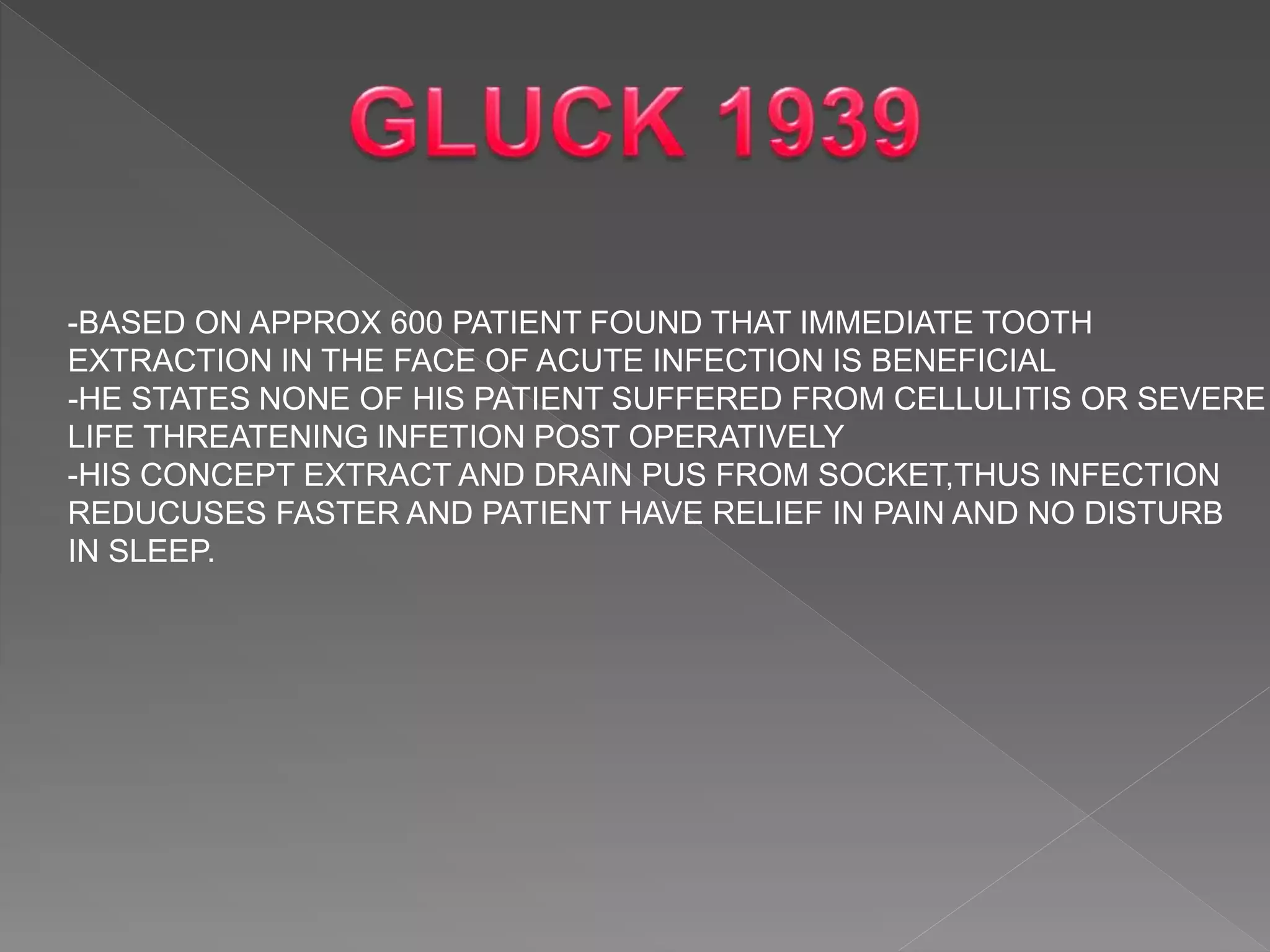 Extraction of tooth during acute infection? | PPTX
