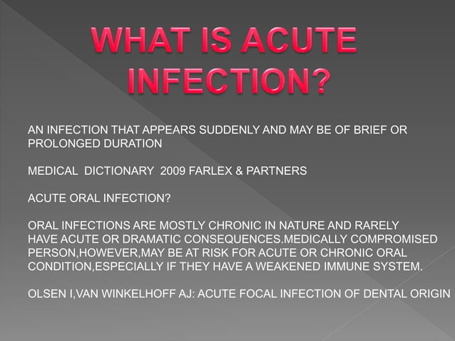 Extraction of tooth during acute infection? | PPTX