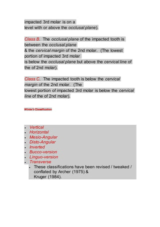 Tooth impaction seminar | DOCX | Dental Health | Diseases and Conditions