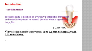 tooth mobility and periodontal diseses.pptx