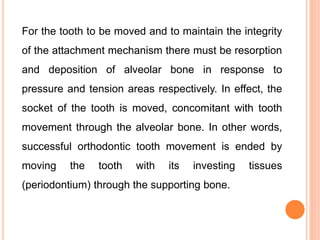Tooth movement in orthodontics how and why | PPTX | Dental Health ...