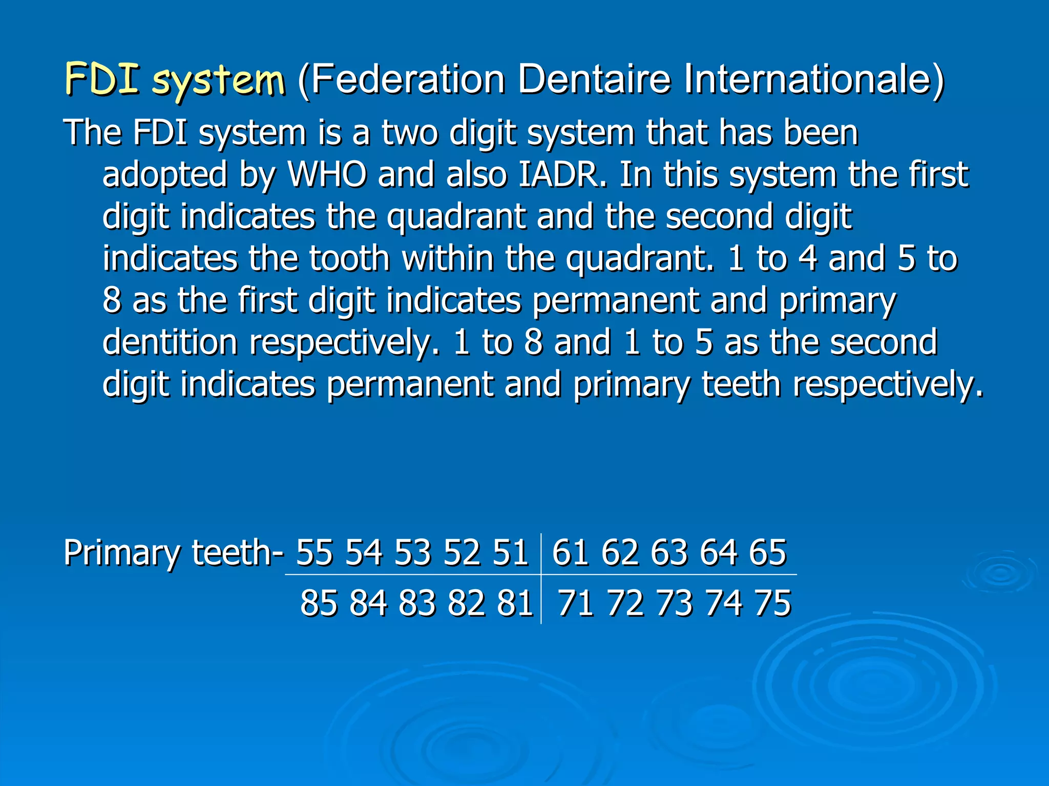 Tooth Numbering Systems | PPT