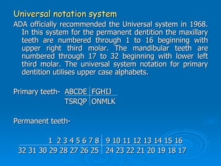 Tooth Numbering Systems | PPT