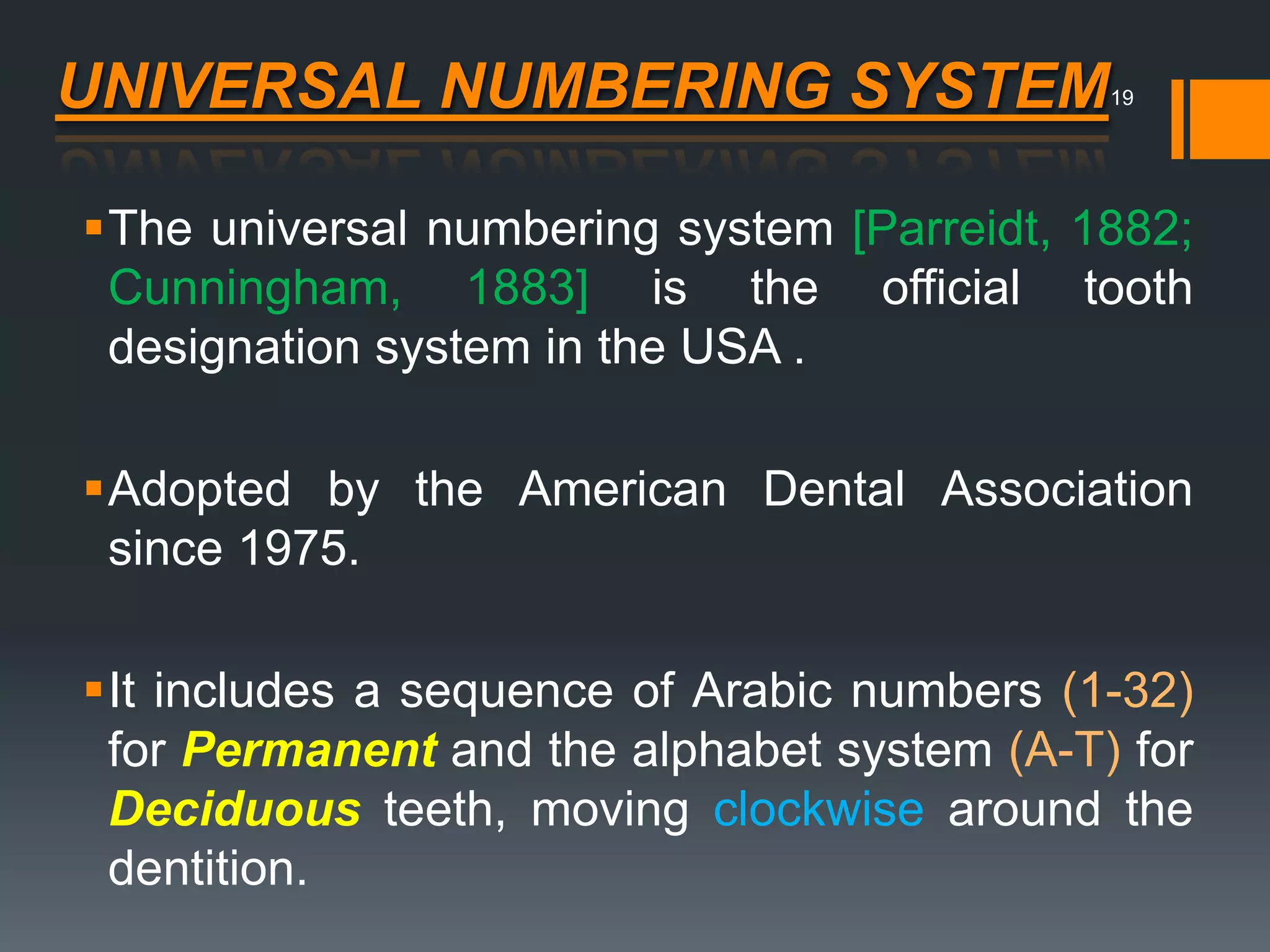 Tooth numbering system | PPTX