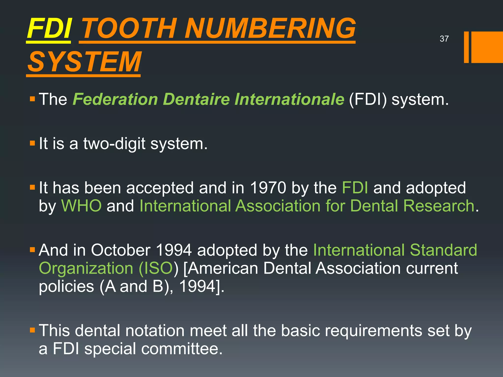 Tooth numbering system | PPTX