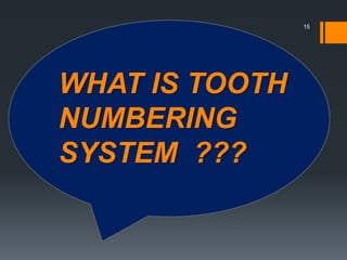 Tooth numbering system | PPTX