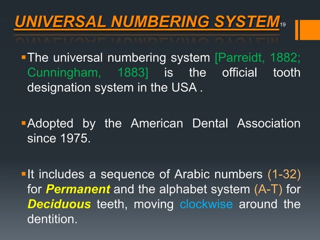 Tooth numbering system | PPTX