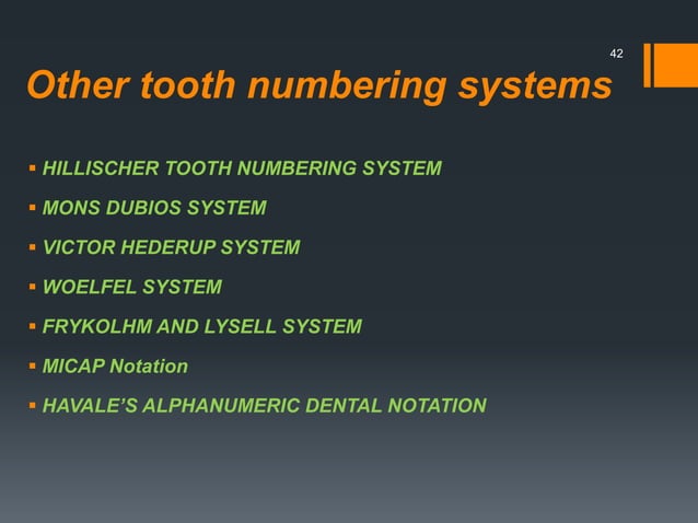 Tooth numbering system | PPTX