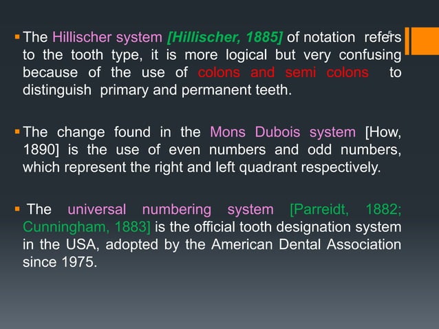 Tooth numbering system | PPTX