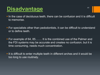 Tooth Numbering System Palmer
