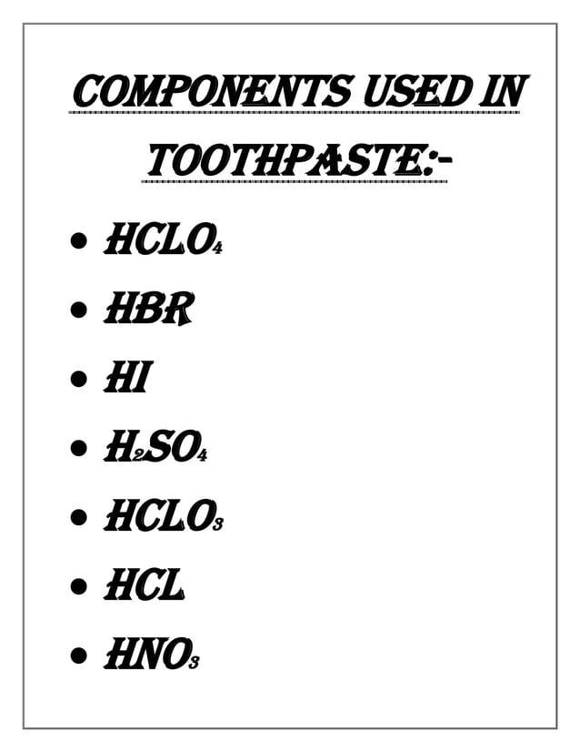 IDENTIFICATION OF ANION AND CATION PRESENT IN TOOTHPASTE | PDF | Dental ...