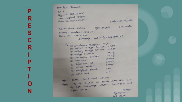 DENTAL TOOTHPASTE PRESCRIPTION WRITING.pptx