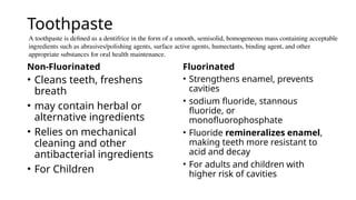 Formulation of Toothpaste and oral health.pptx