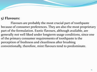 BUILDING BLOCK FOR FORMULATION OF TOOTHPASTE | PPTX