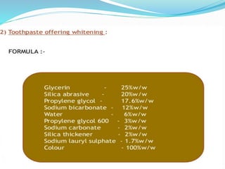 BUILDING BLOCK FOR FORMULATION OF TOOTHPASTE | PPTX