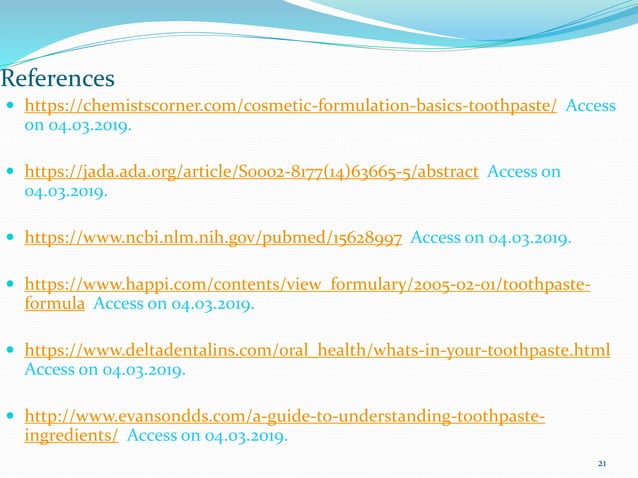 BUILDING BLOCK FOR FORMULATION OF TOOTHPASTE | PPTX