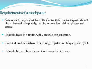 BUILDING BLOCK FOR FORMULATION OF TOOTHPASTE | PPTX