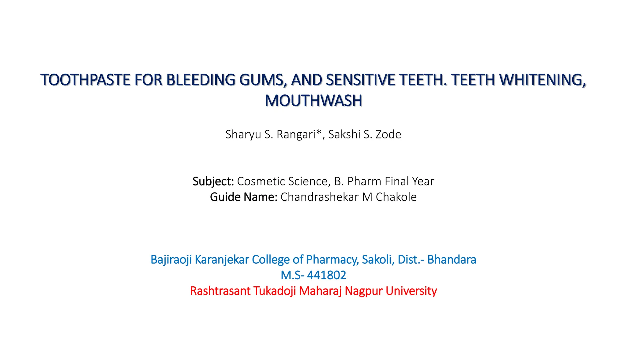Toothpaste for bleeding gums and sensitive teeth. Teeth whitening ...