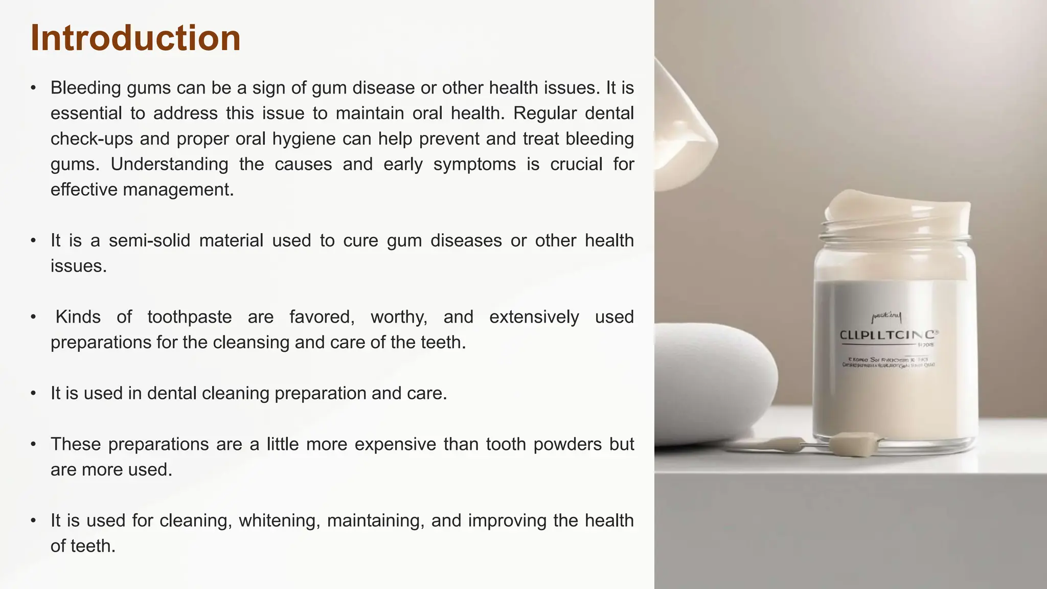 Toothpaste for bleeding gums and sensitive teeth. Teeth whitening, Mouthwash.pptx
