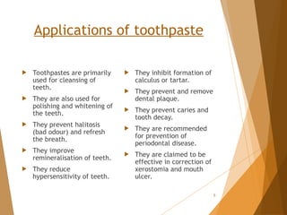 Toothpaste, pharmaceutics. ppt cosmetic science | PPT