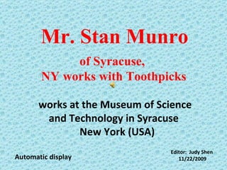 Toothpick Statues（牙签雕） | PPT