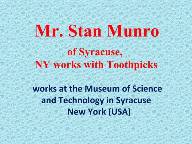 Toothpick statues | PPS